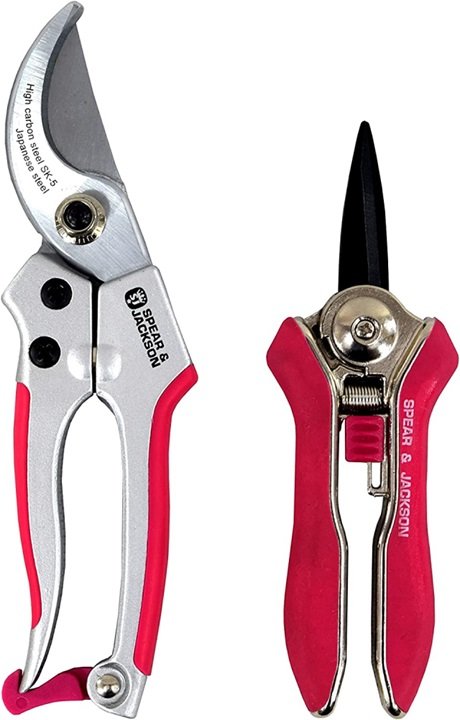 Spear & Jackson CUTTINGSET9P Bypass Mini Secateurs and Snips Set – Pink ...