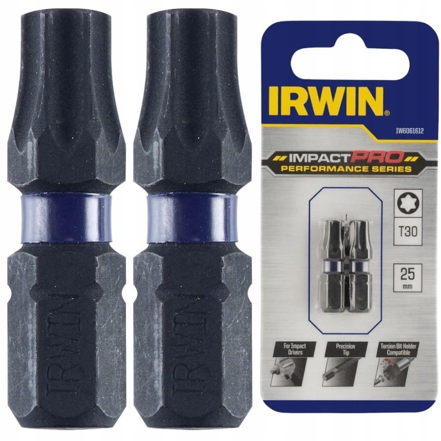 Irwin IW6061612 Impact Pro Performance Torx 25mm Screwdriver bits TX30 ...