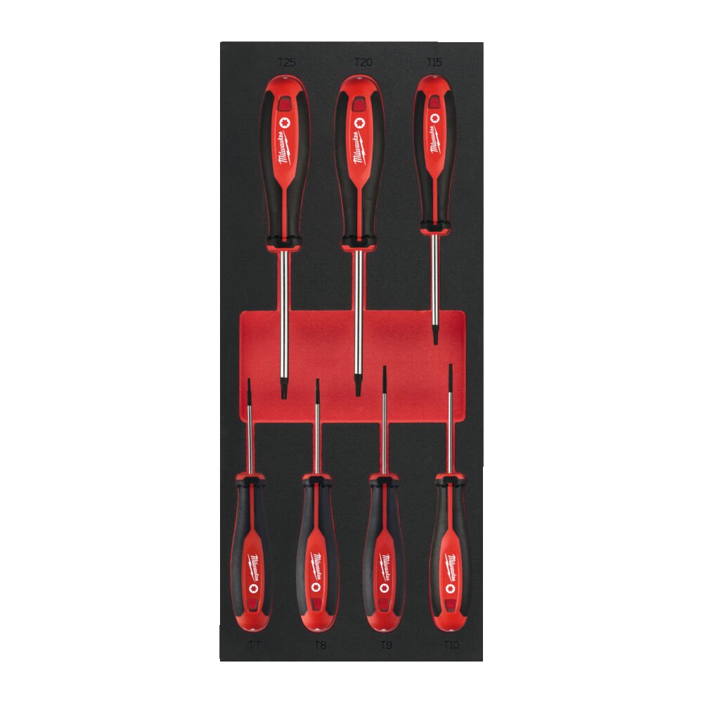 Milwaukee 4932492391 7 Piece Torx Screwdriver Set In Foam T7 – T25 ...