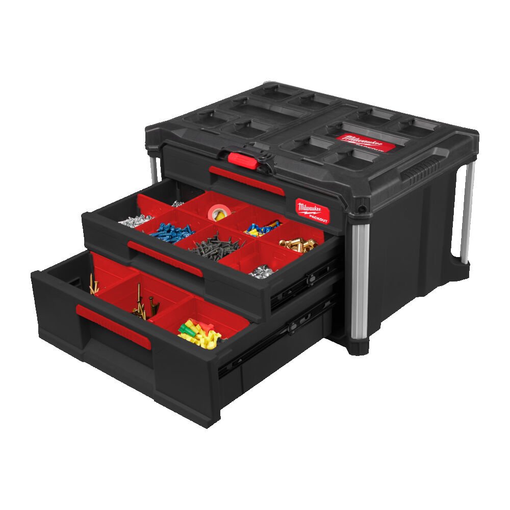 Milwaukee 4932493190 PACKOUT™ 2 + 1 Drawer Tool Box | PrimeTools