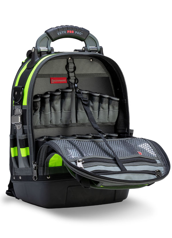Veto Pro Pac TECH PAC Tool Backpack / Rucksack Bag HiViz Yellow ...