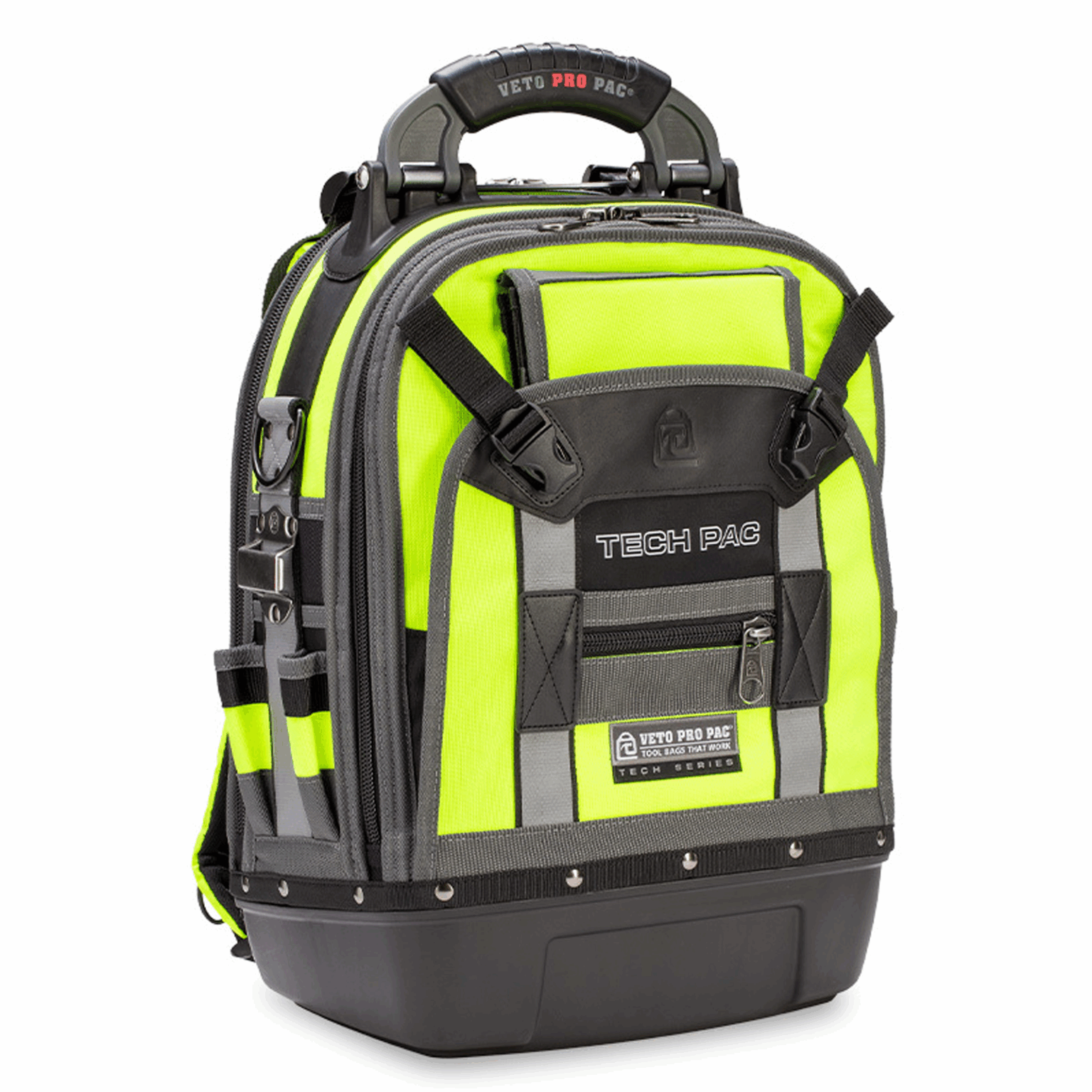 Veto Pro Pac TECH PAC Tool Backpack / Rucksack Bag HiViz Yellow ...