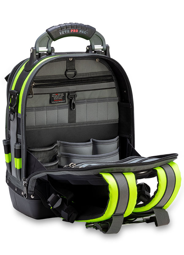 Veto Pro Pac TECH PAC Tool Backpack / Rucksack Bag HiViz Yellow ...