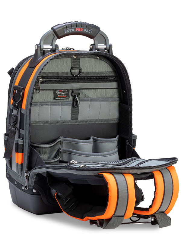 Veto Pro Pac TECH PAC Tool Backpack / Rucksack Bag HiViz Orange ...