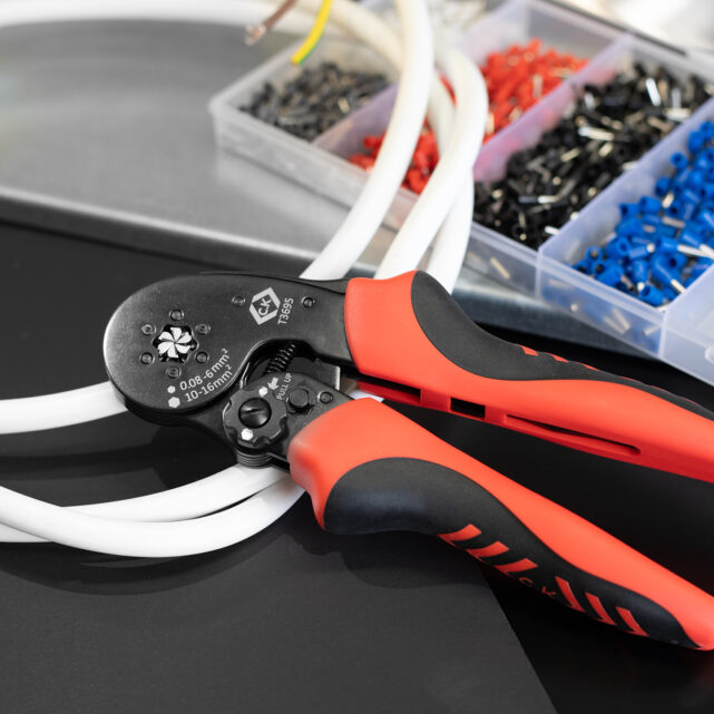 CK T3695 Self Adjusting Ratchet Bootlace Ferrule Crimping Pliers ...