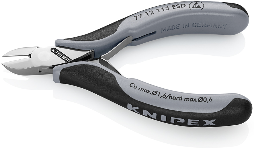 Knipex 77 12 115 ESD Electronics Diagonal Cutter ESD With Multi ...