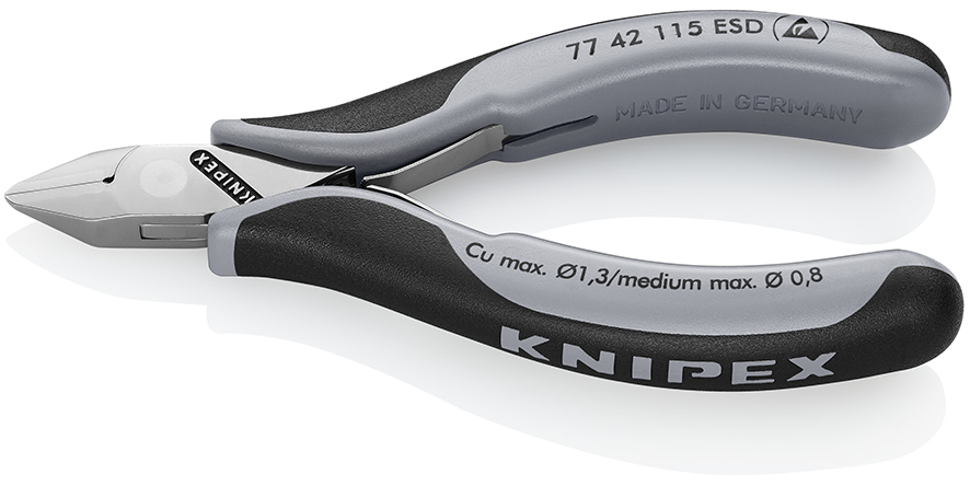 Knipex 77 42 115 ESD Electronics Diagonal Cutter ESD With Multi ...