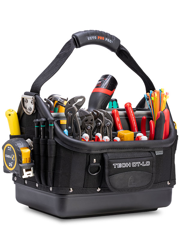 Veto Pro Pac TECH OT-LC BLACKOUT Large Open Tote Technician Tool Bag | PrimeTools