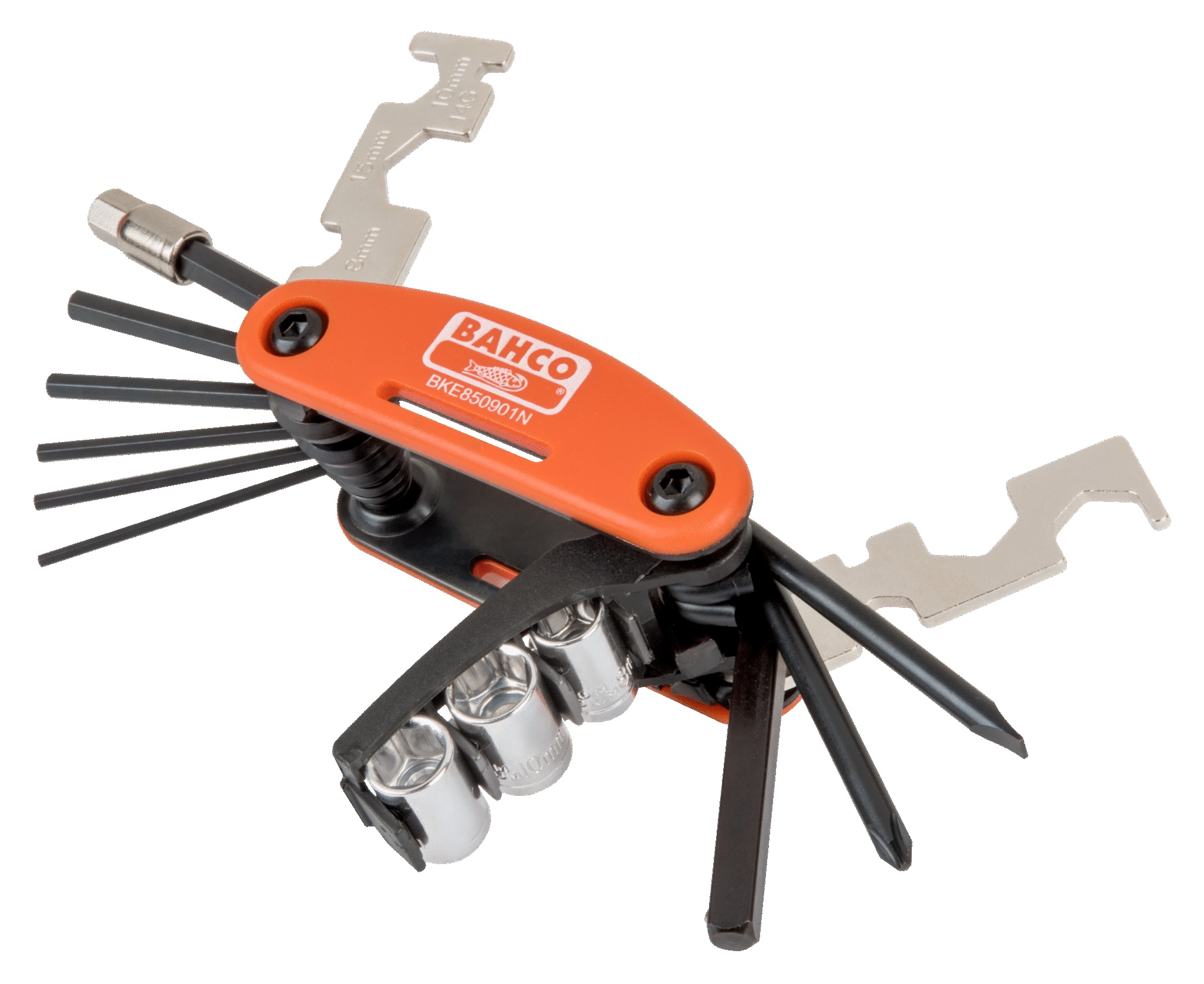 Bahco BKE850901N Mixed Bicycle Folding Multi Tool Set With Pouch ...