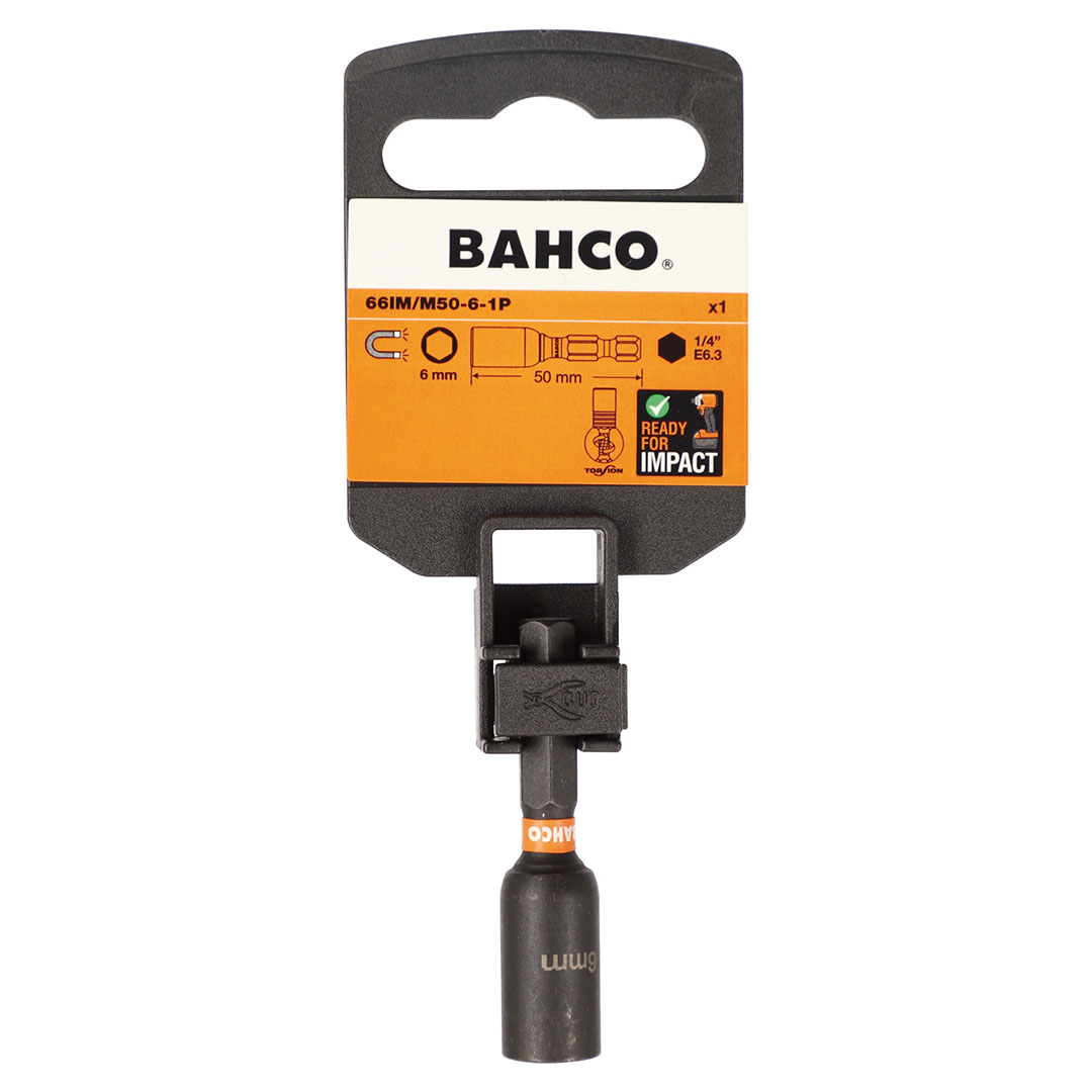 Bahco 66IM/M50-6 1/4″ Impact Torsion Hex Head Magnetic Nut Driver ...