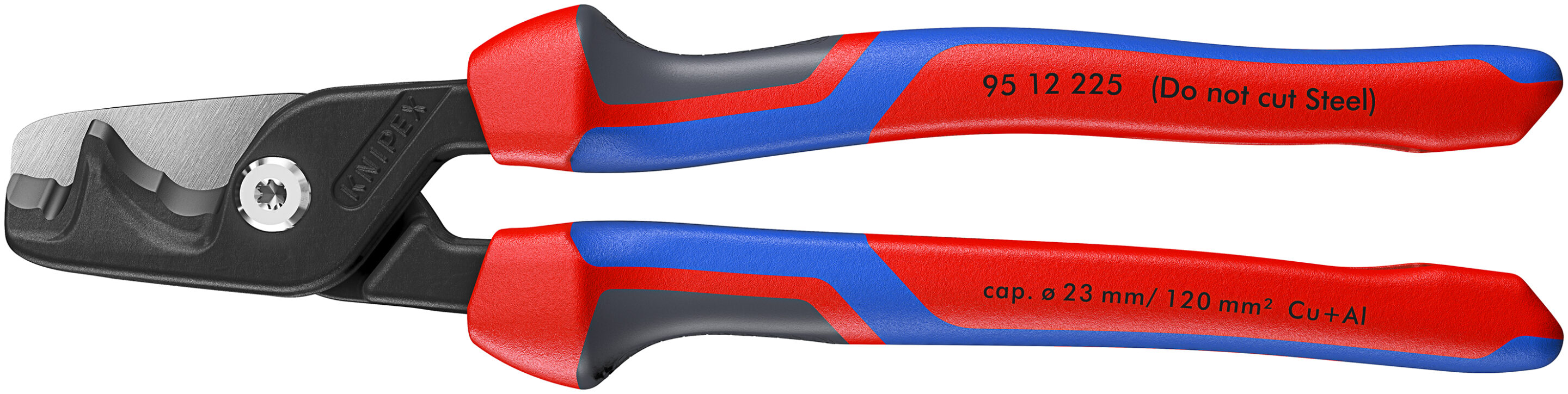 Knipex 95 12 225 StepCut® XL Cable Shears / Cutters With Step Cut ...