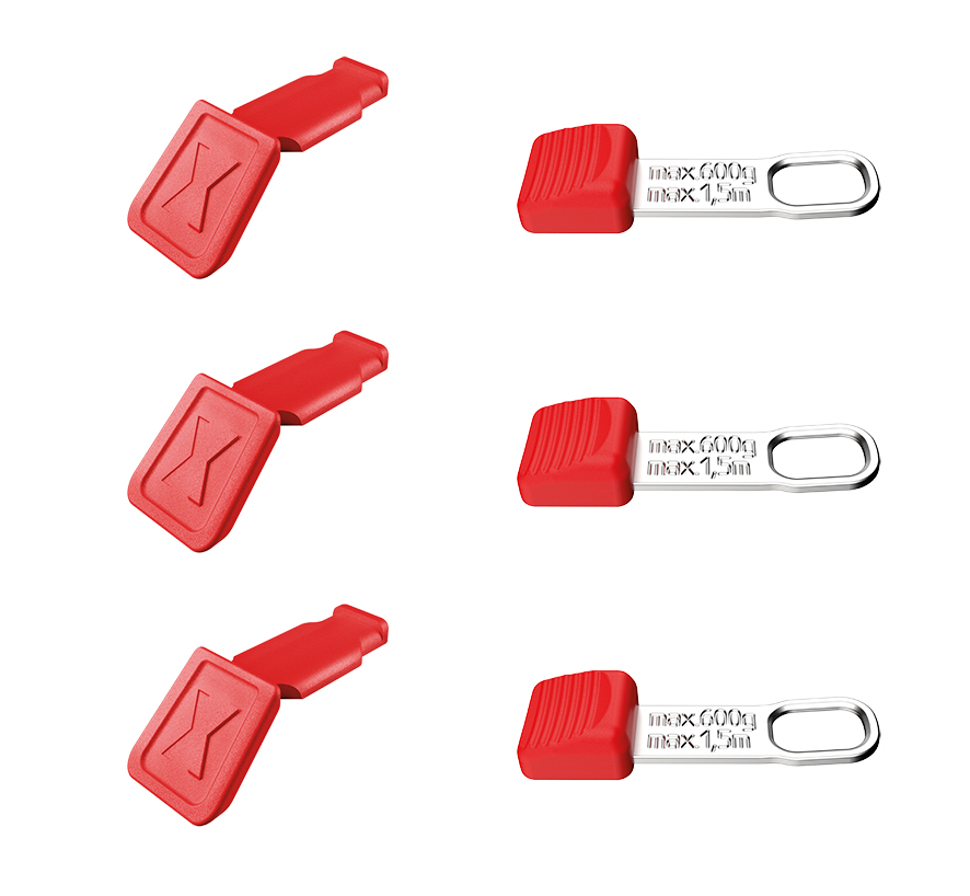 Knipex 00 63 06 TCR TetheredTool Clips + ColorCode Clips Red Colour 3 ...