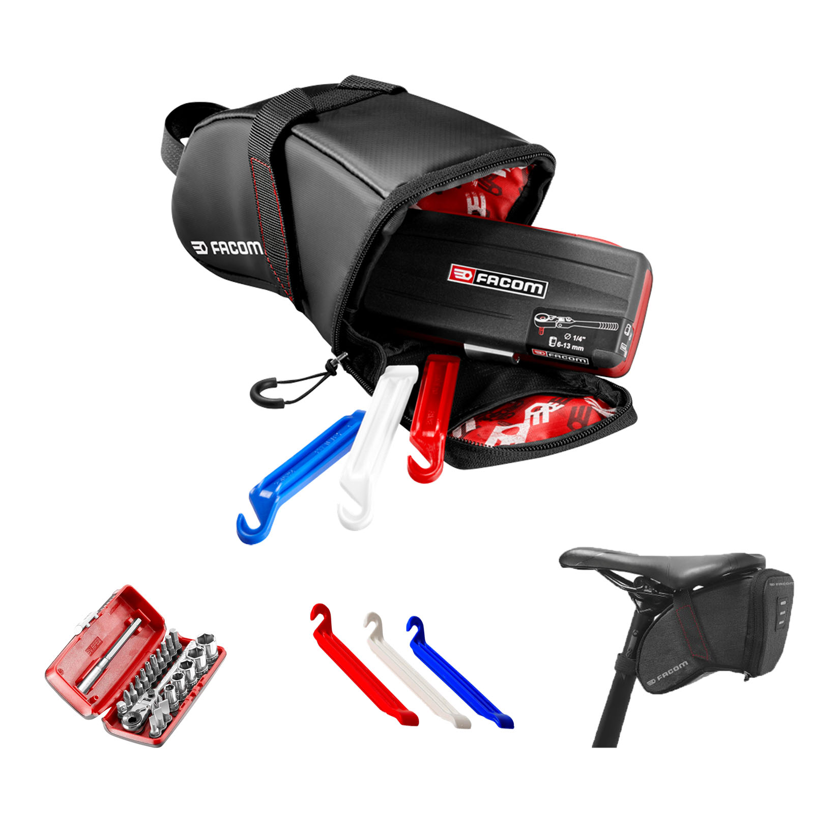 Facom CM.SPEED-RTP24 Limited Edition Cycling “Speed” Tool Set In Leather Bike Bag | PrimeTools