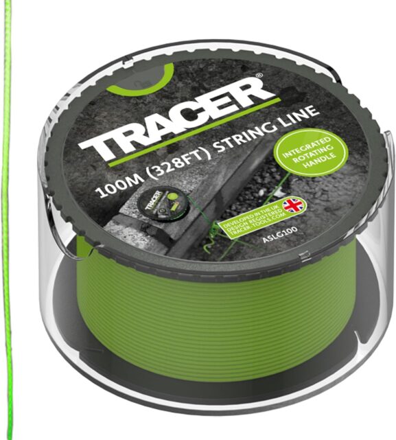 Tracer ASLG100 100m String Line - Anti-Tangle, Hi-Viz Builders Line ...