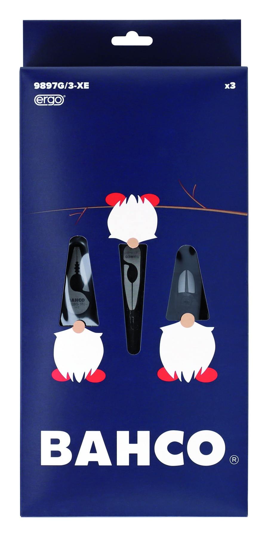 Bahco 9897G/3-XE “All-Round” 3 Piece ERGO Plier Set – Christmas Edition ...