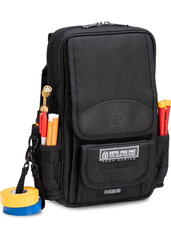Veto Pro Pac MB3 BLACKOUT Large Meter Bag / Tool Pouch | PrimeTools