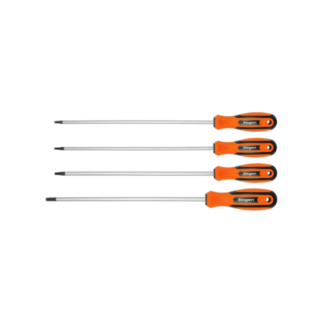 Siegen by Sealey S01289 4 Piece Extra Long Torx Screwdriver Set T15-T30 ...